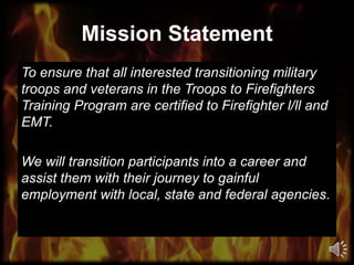 Troops to Firefighters | PPTX