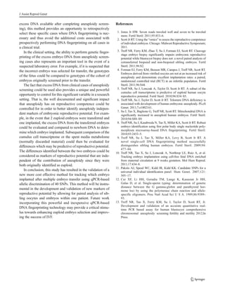 Trophectoderm dna fingerprinting by quantitative real time pcr ...