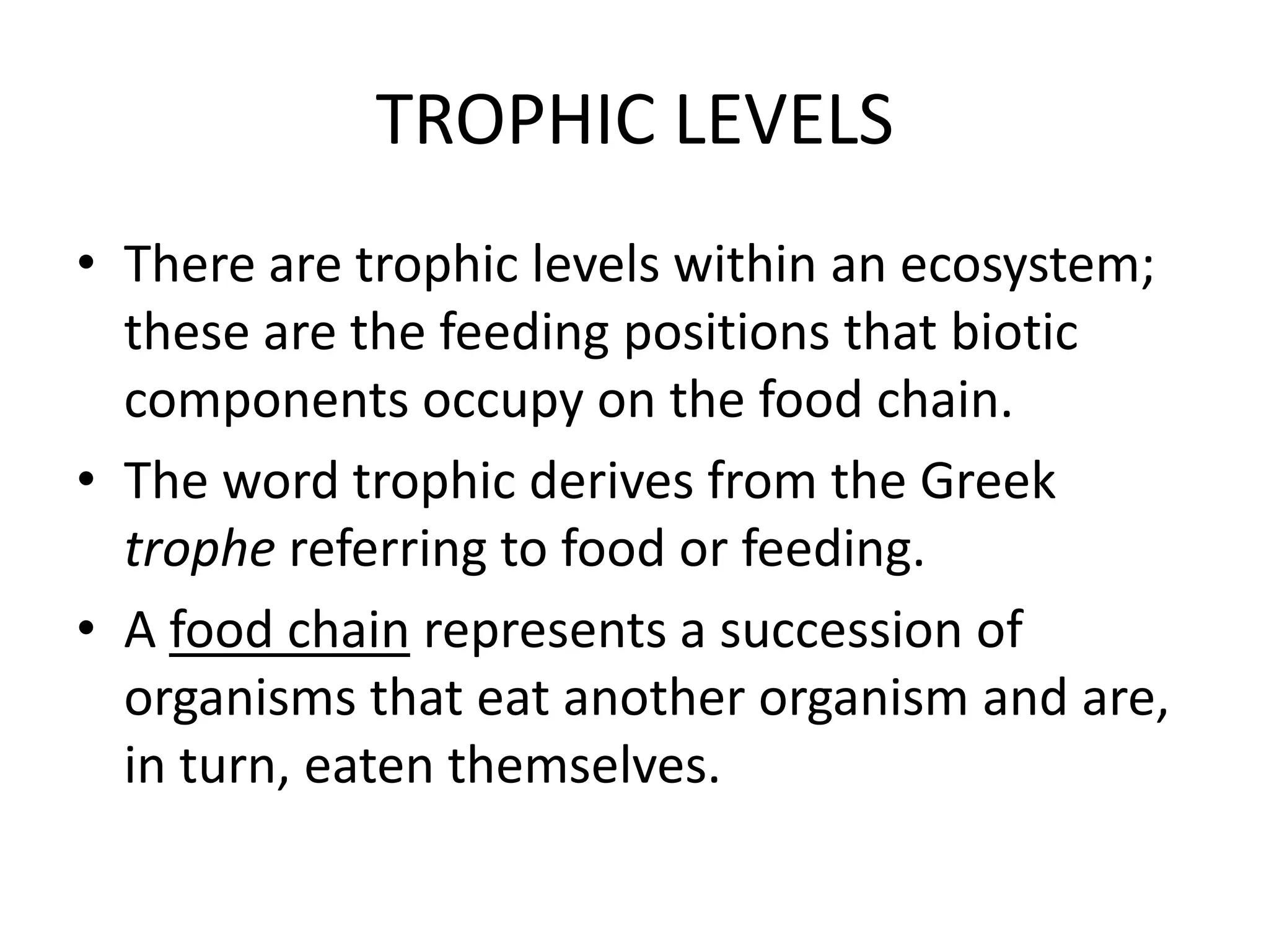 Trophic Levels | PPTX