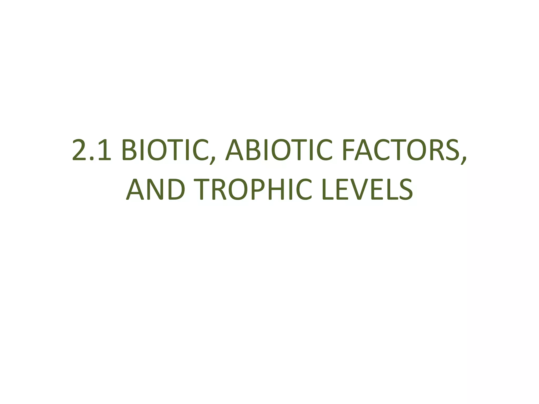 Trophic Levels | PPTX