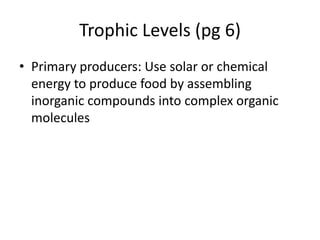 Trophic levels | PPTX