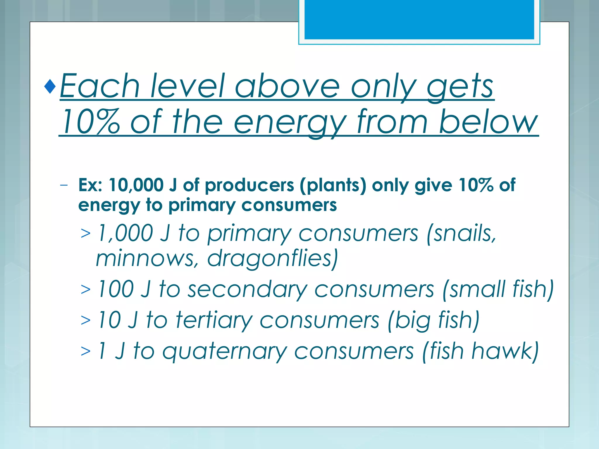 Trophic levels energy and pyramids | PPT