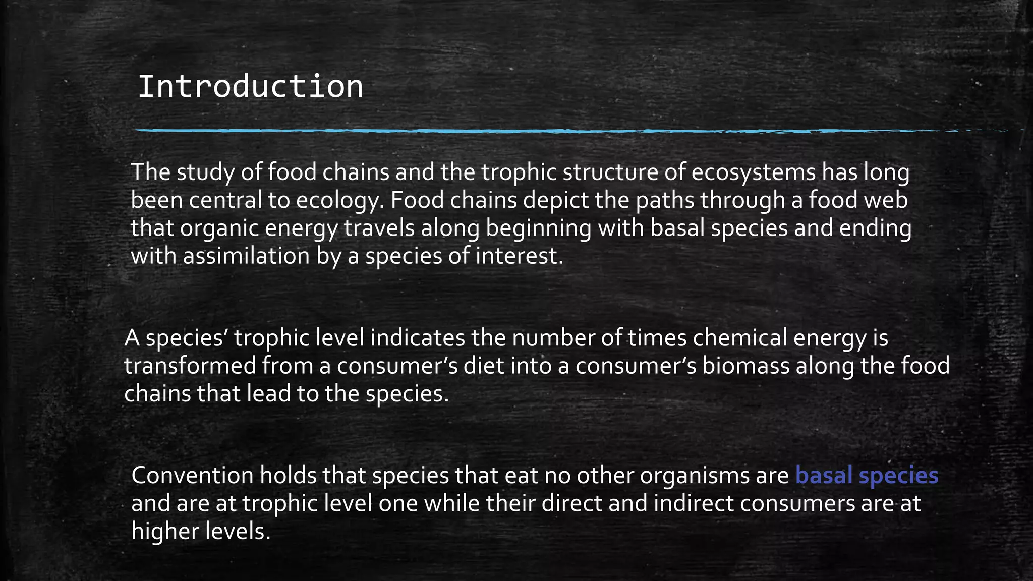 Trophic levels in complex food webs | PPTX