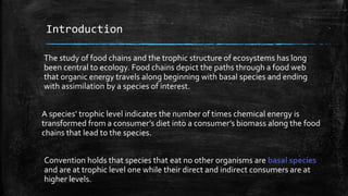 Trophic levels in complex food webs | PPTX