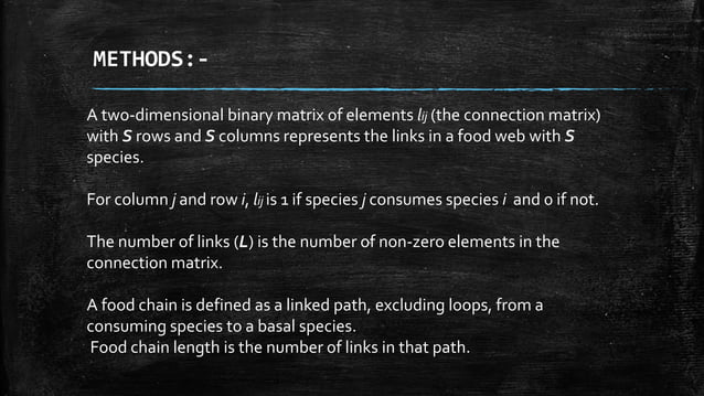 Trophic levels in complex food webs | PPTX