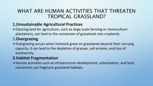 Tropical-Grasslands people and ecosystem | PPTX