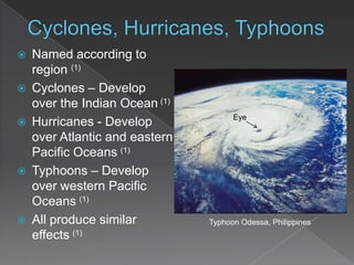 The Physical Characteristics of Tropical Cyclones | PPTX