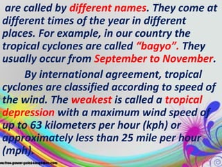 Tropical Cyclones (Science V ) | PPT