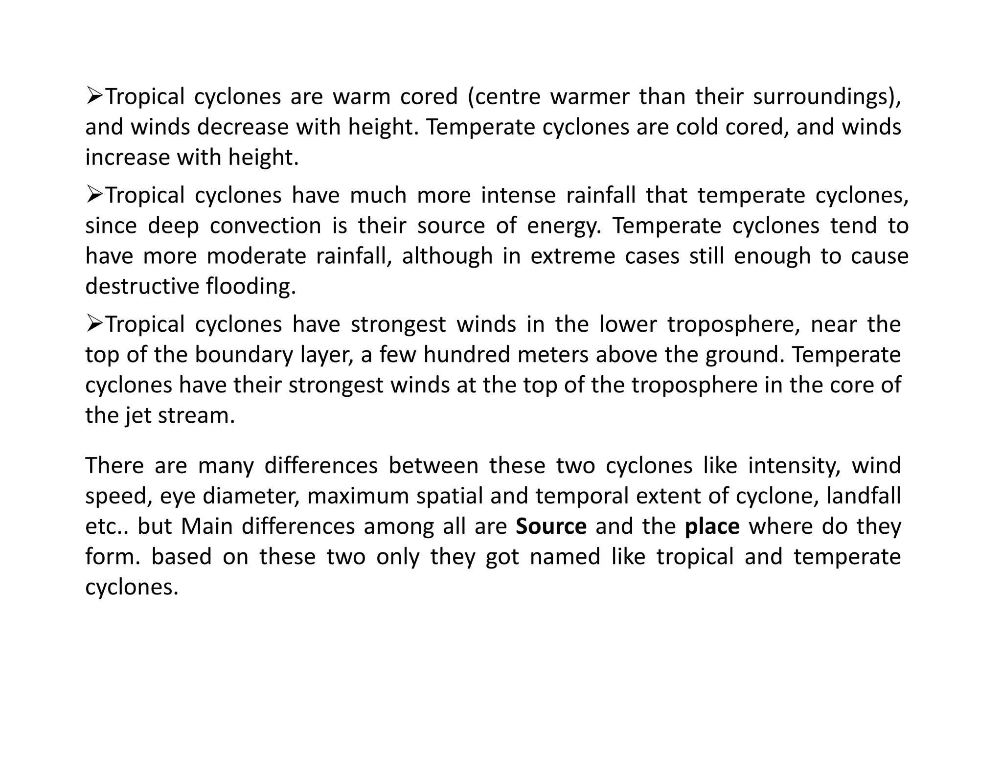 Tropical cyclones and temperate cyclones | PDF