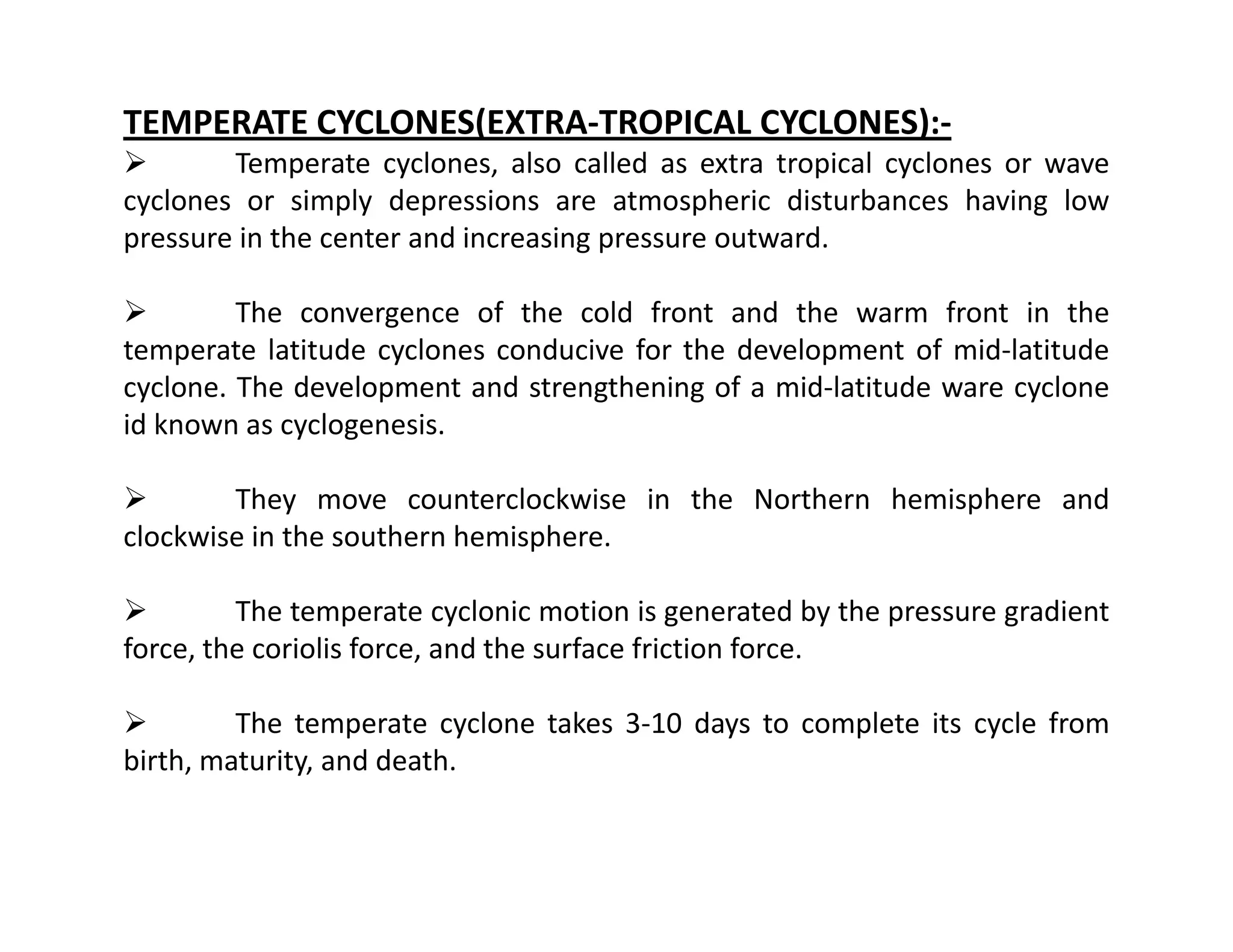Tropical cyclones and temperate cyclones | PDF