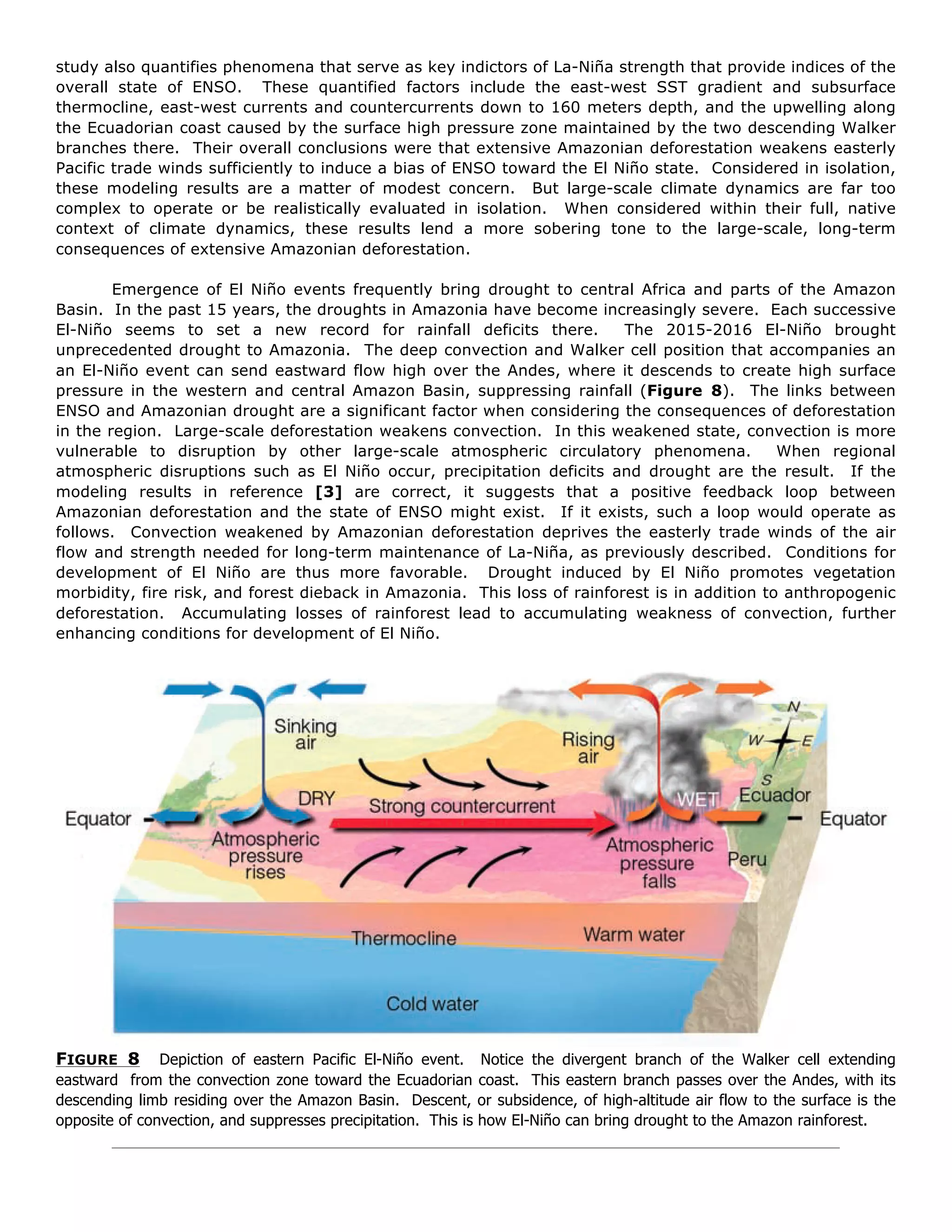 Tropical deforestation, global climate change, ENSO and possible ...