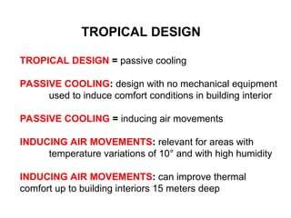 Tropical Design Lecture for architecture | PPT