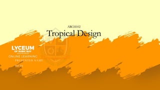 TRopical design quiz.pdf (climate, weather) | PDF