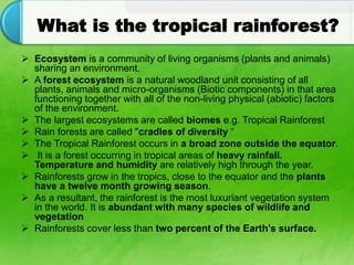 Tropical forest ecosystem | PPTX