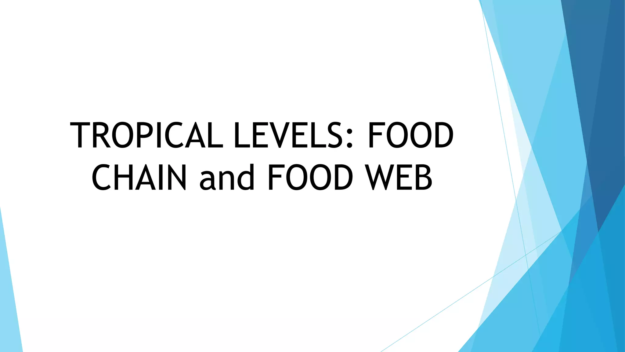Tropical levels and food chains | PPTX