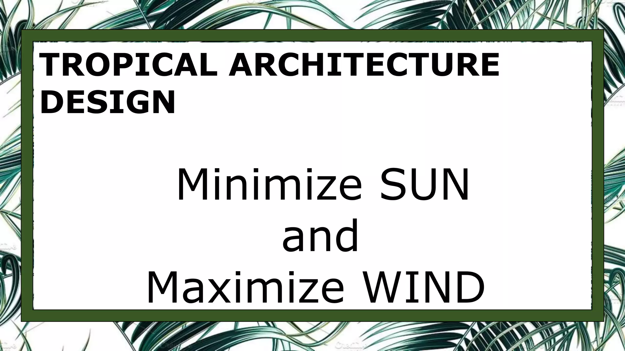 Tropical Design | PPTX