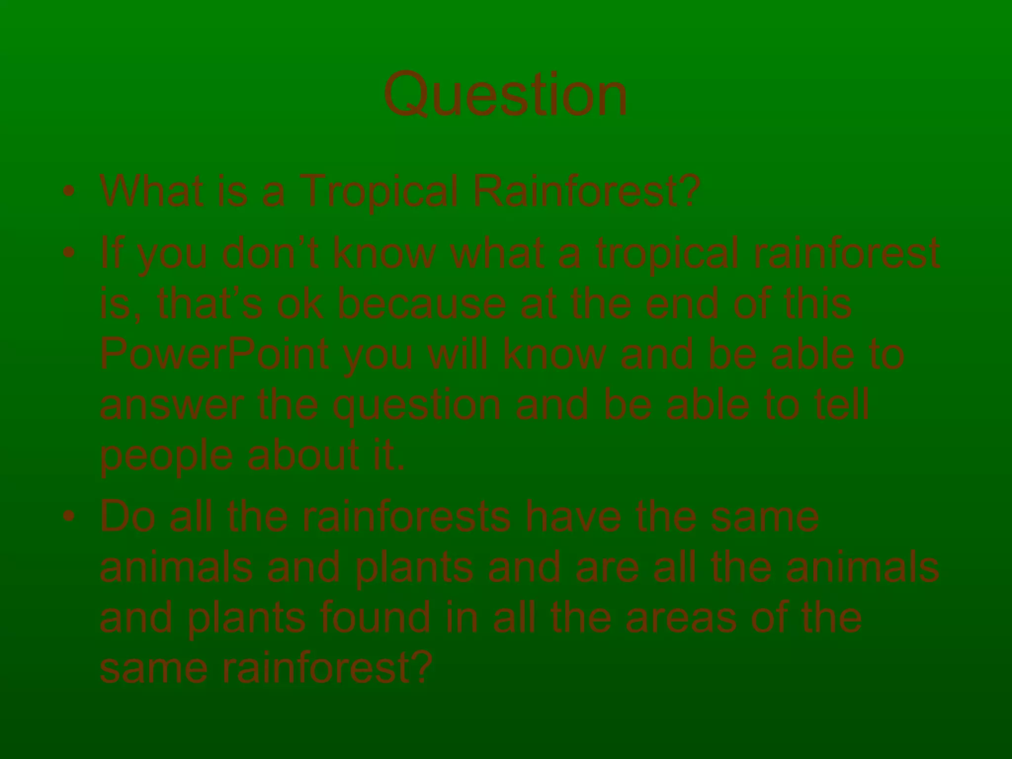 Tropical Rainforest | PPT