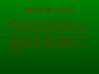 Tropical Rainforest | PPT | Geography | Science