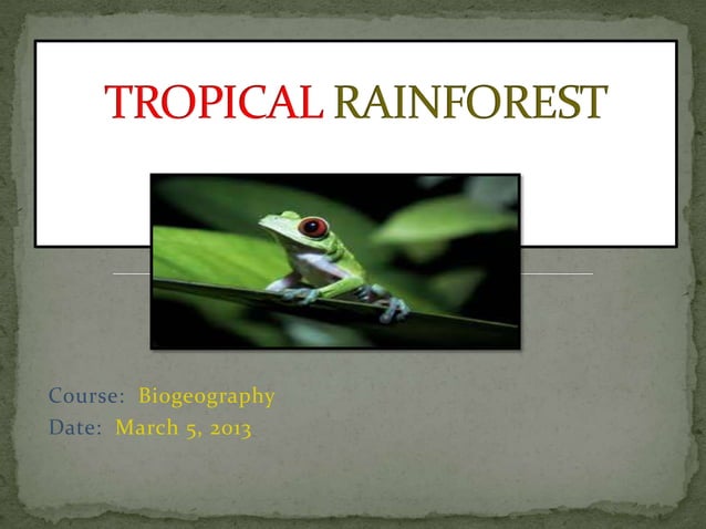 Tropical rainforest | PPTX