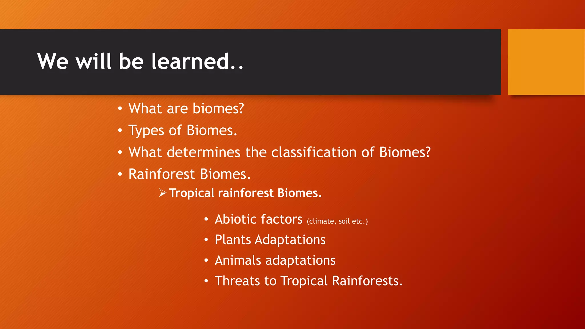 Tropical rainforest biomes | PPTX
