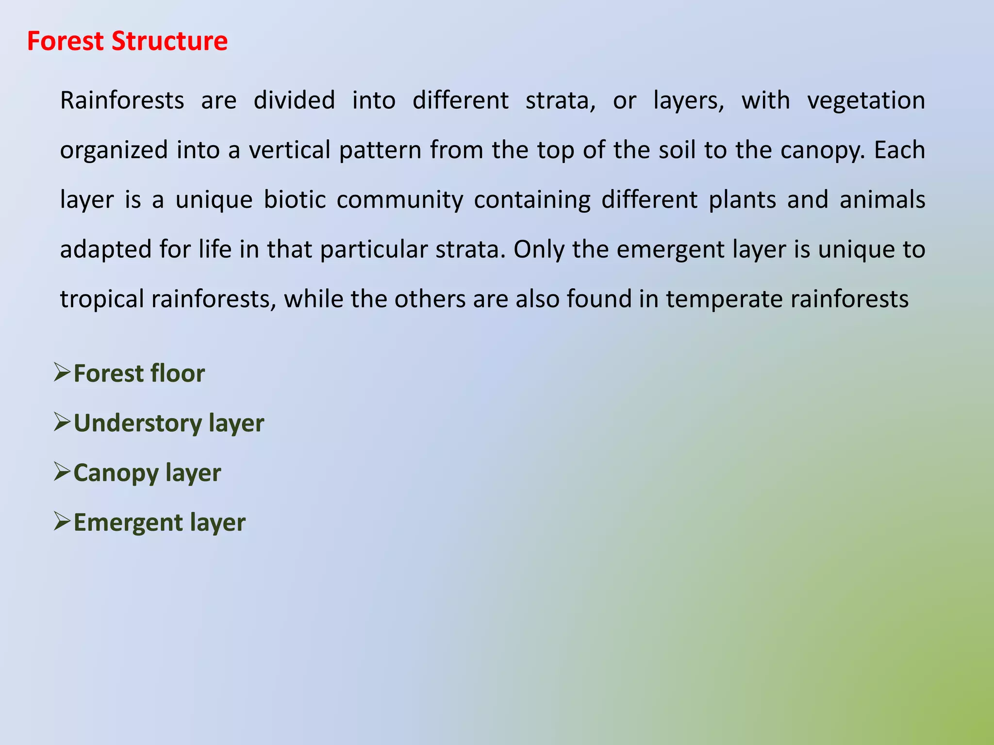 Tropical rain forest extent and characteristics | PPT