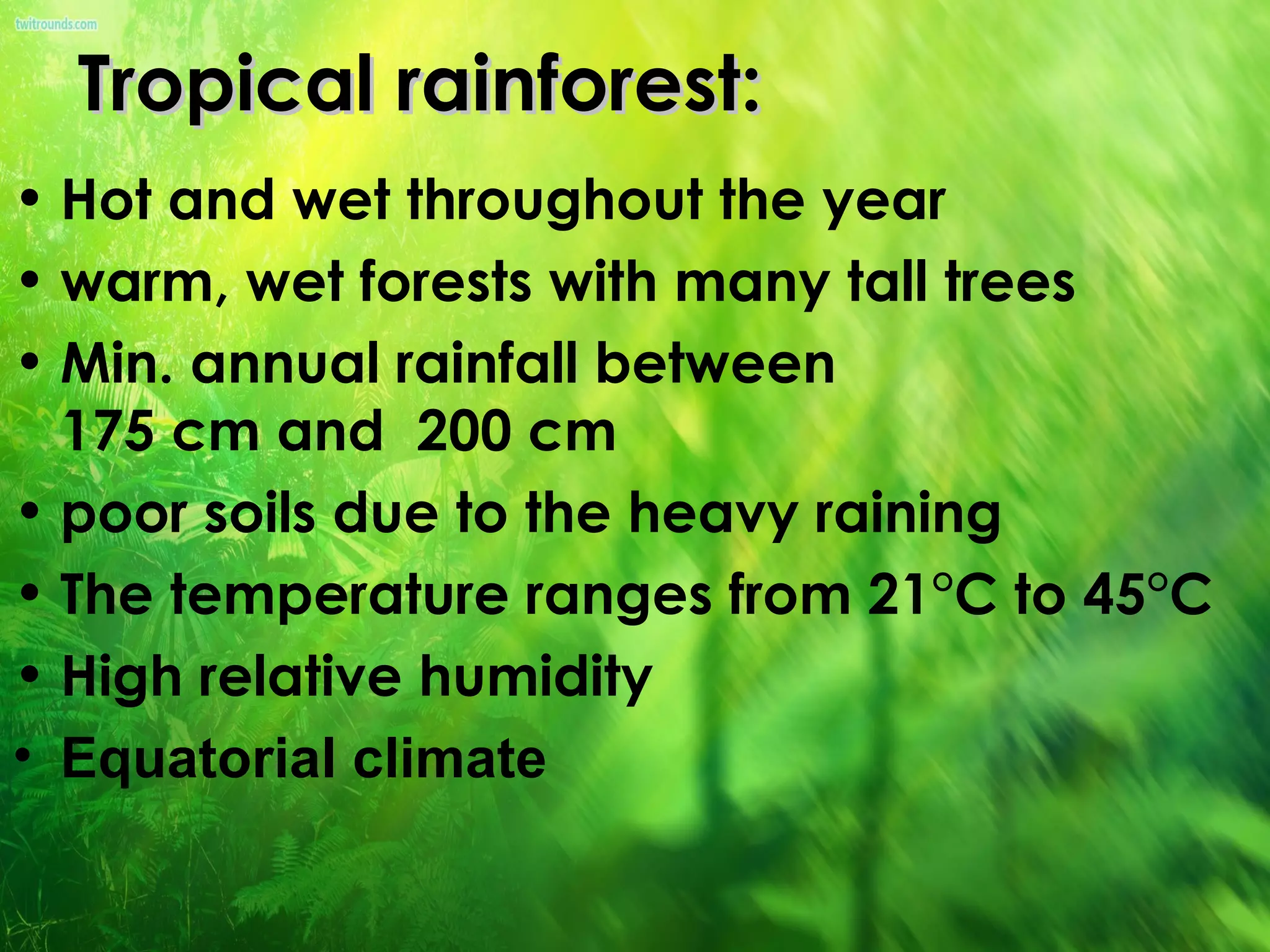 Tropical rainforests | PPT