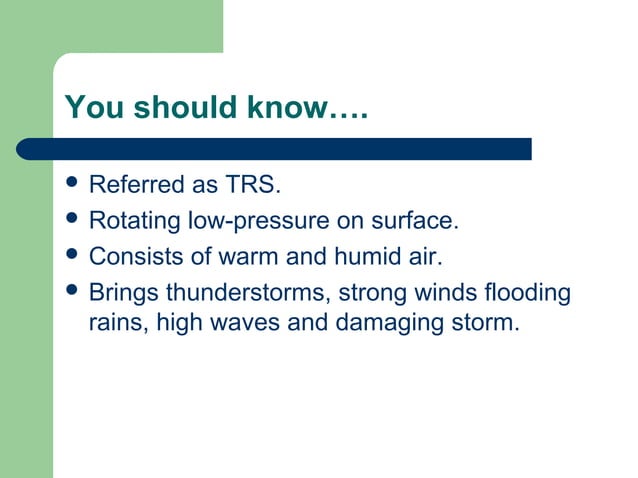 Tropical Revolving Storm: Advice at Sea. | PPT | Weather | Science