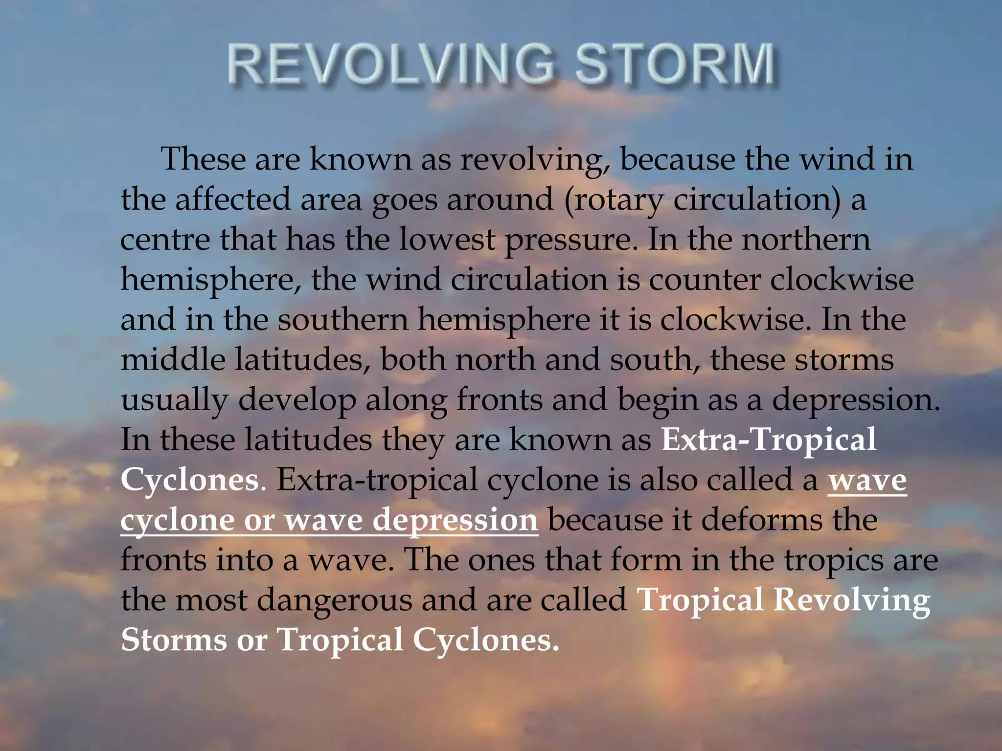 TROPICAL RVOLVING STORM.ppt