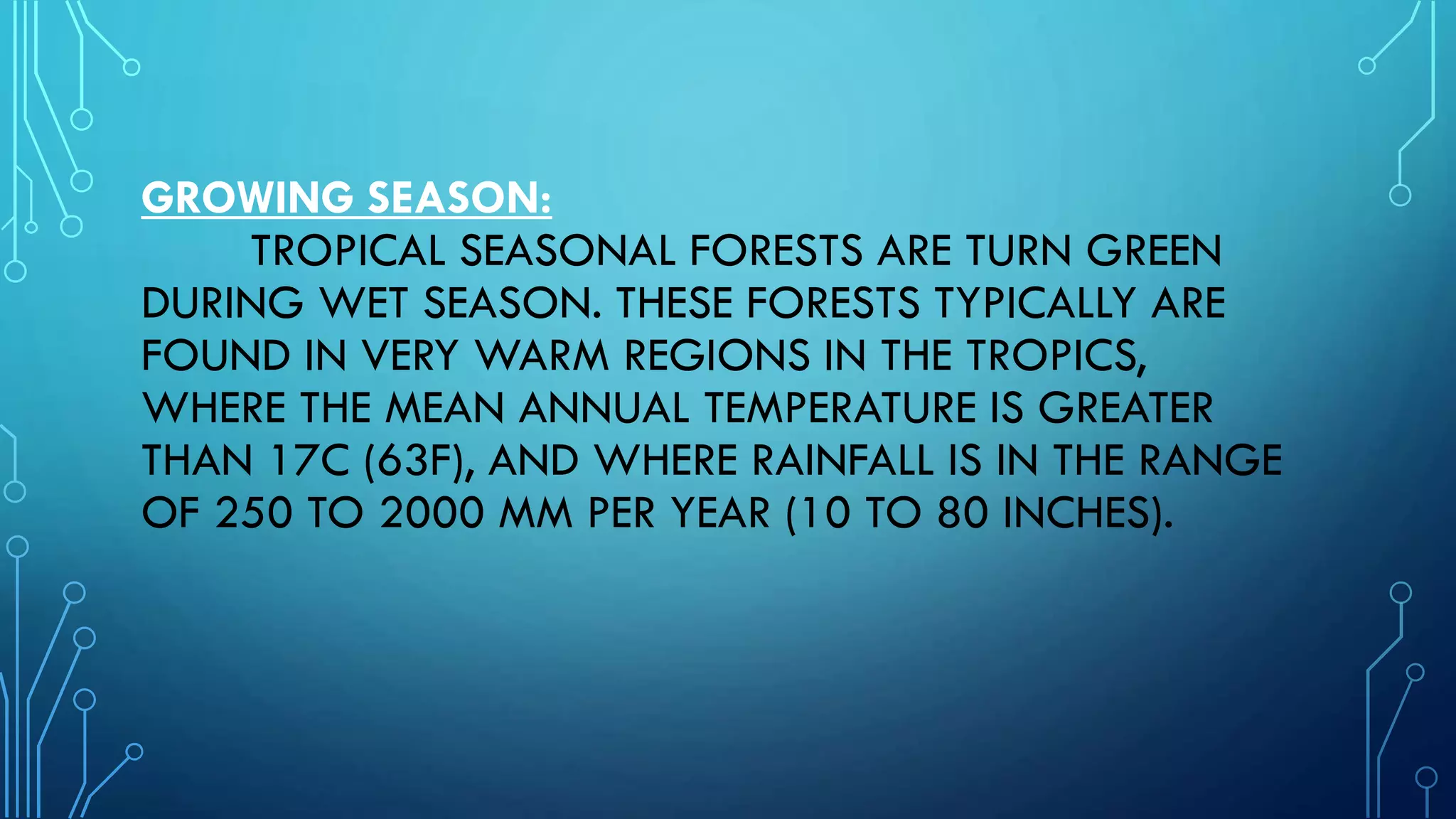 Tropical seasonal forests | PPTX
