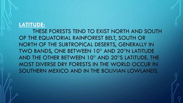 Tropical seasonal forests | PPTX | Geography | Science