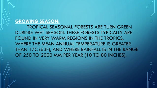 Tropical seasonal forests | PPTX | Geography | Science