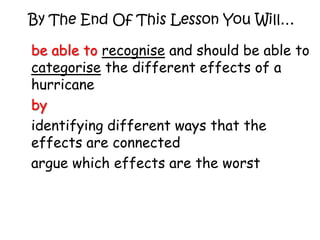 Tropical storms lesson 2 | PPTX
