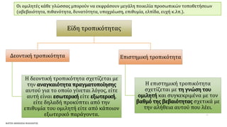 ΤΡΟΠΙΚΟΤΗΤΑ ΝΕΟΕΛΛΗΝΙΚΗΣ ΓΛΩΣΣΑΣ | PPT
