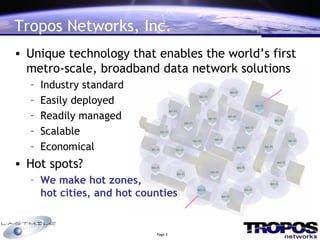 Tropos Sales Overview 081704 | PPT