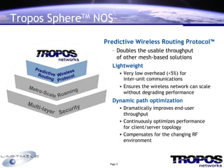 Tropos Technology Overview 081704 | PPT