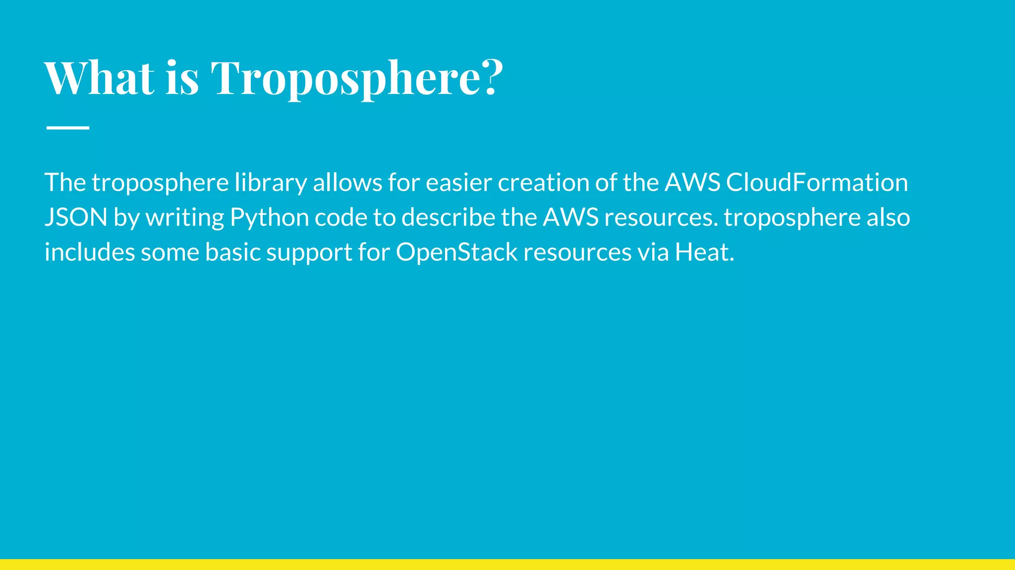 Troposphere Python Infrastructure As Code For Aws Cloudformation Ppt