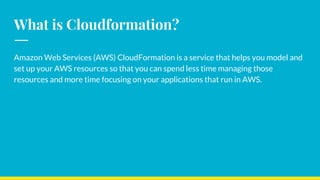 Troposphere Python infrastructure as code for AWS Cloudformation | PPT