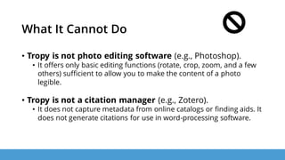 Manage Research Images with Tropy | PPT