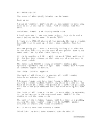 Trouble - script draft 1 | PDF | Women\'s Outerwear | Women\'s Clothing