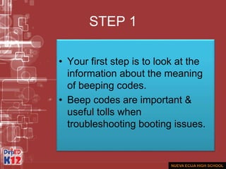 Troubleshoot beeping computers | PPTX