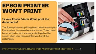 Troubleshooting Methods to Fix Epson Printer not Printing Black Ink ...