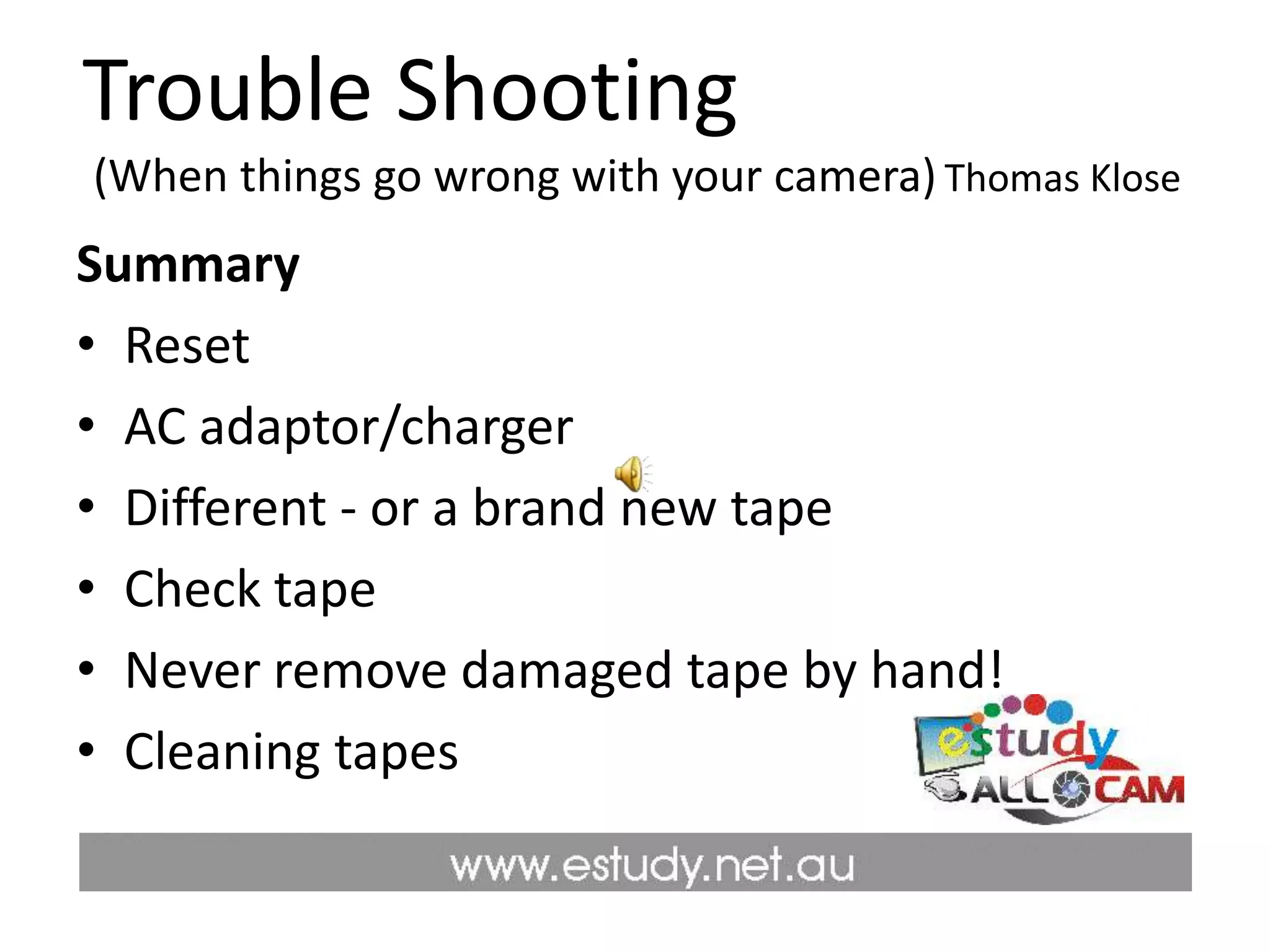 Trouble shooting | PPTX