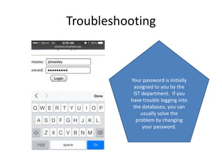 Troubleshooting the Login | PPT