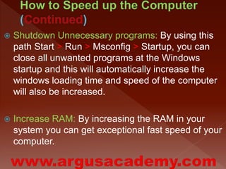 COMPUTER Trouble shooting | PPSX | Operating Systems | Computer ...