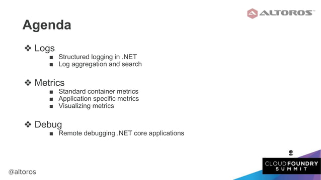 Troubleshooting .NET Applications on Cloud Foundry | PPT Troubleshooting .NET Applications on Cloud Foundry | PPT