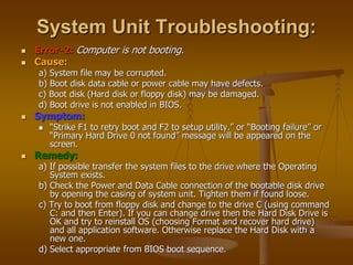 System Troubleshooting | PPTX
