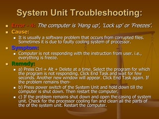 System Troubleshooting | PPTX