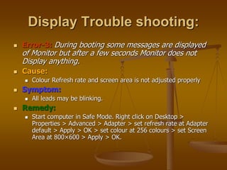 System Troubleshooting | PPTX