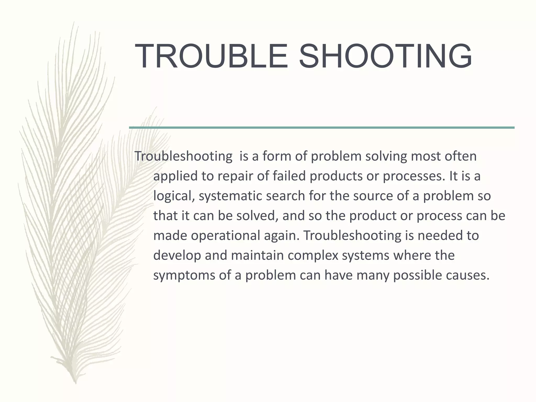 Trouble shooting | PPTX