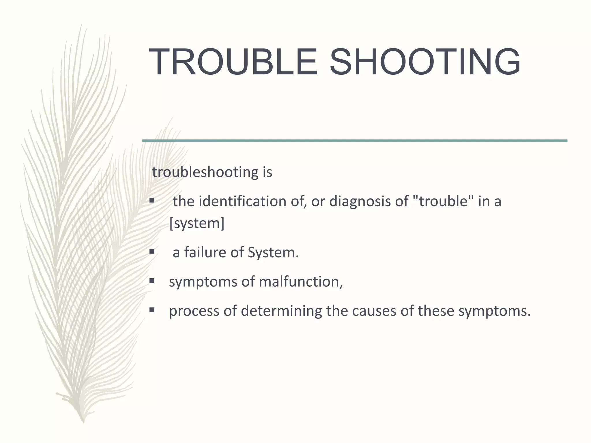 Trouble shooting | PPTX